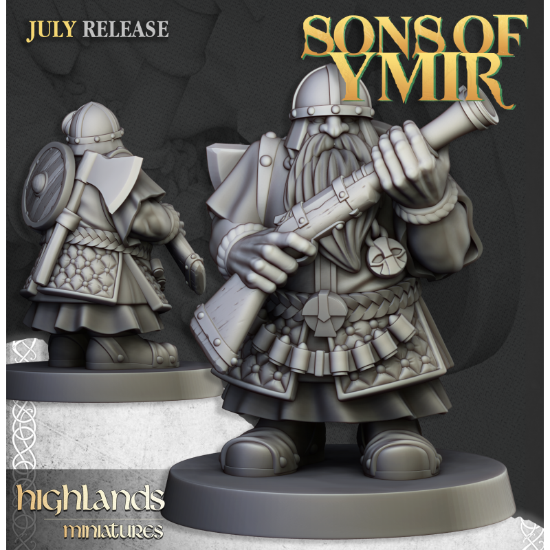 Dwarfs Marksmen with handgun. Sons of Ymir